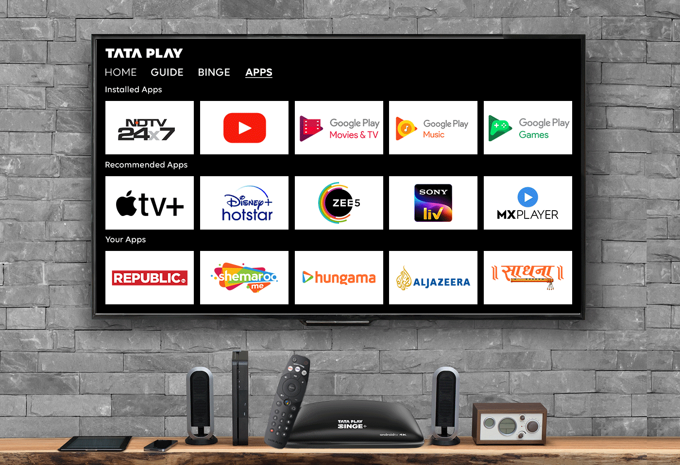 Android Set Top Box - TV Channels & OTT Apps | Tata Play (formerly Tata ...