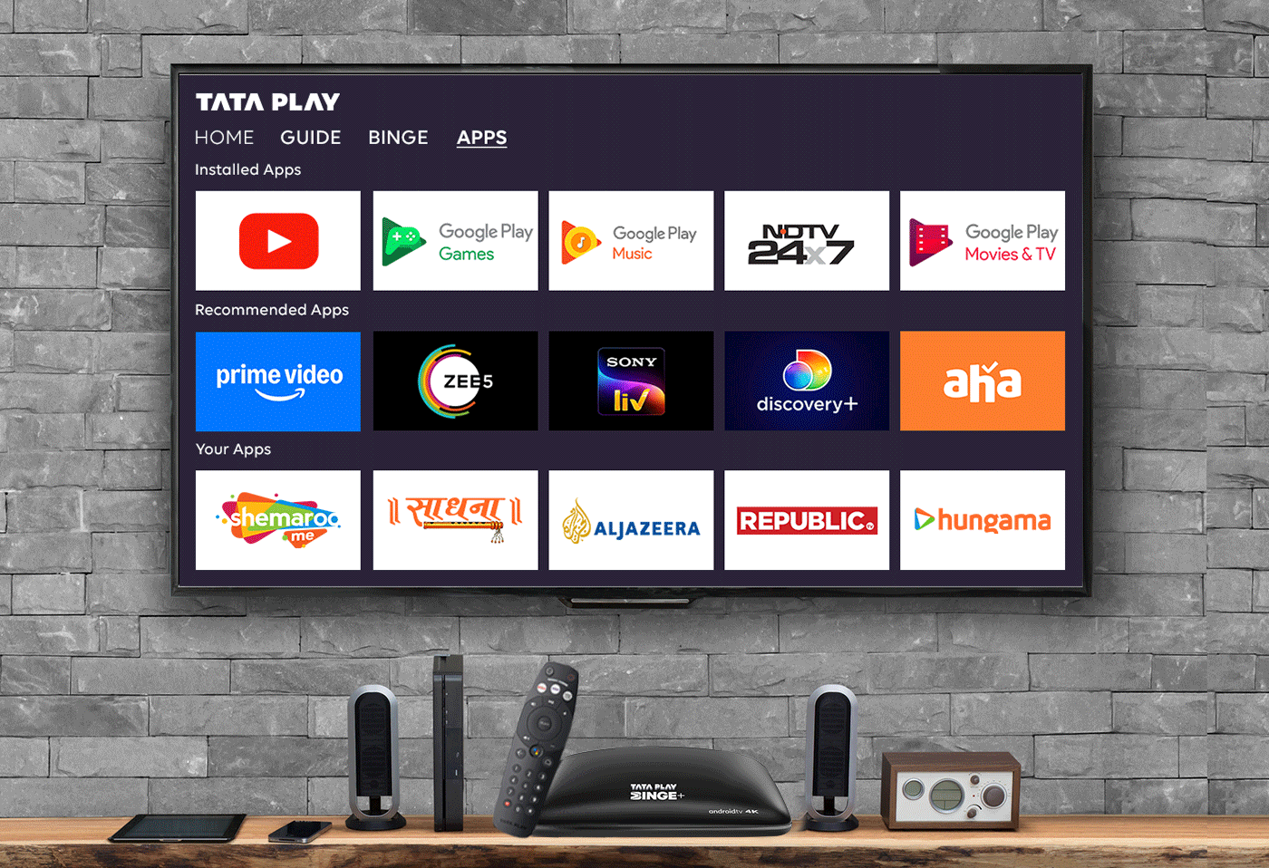 Android Set Top Box - Smart Set Top Box | Tata Play (formerly Tata Sky ...